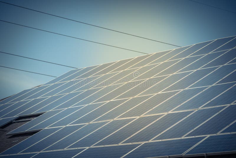 Solar Panel Installation on Asphalt Shingles Rooftop Stock Image ...