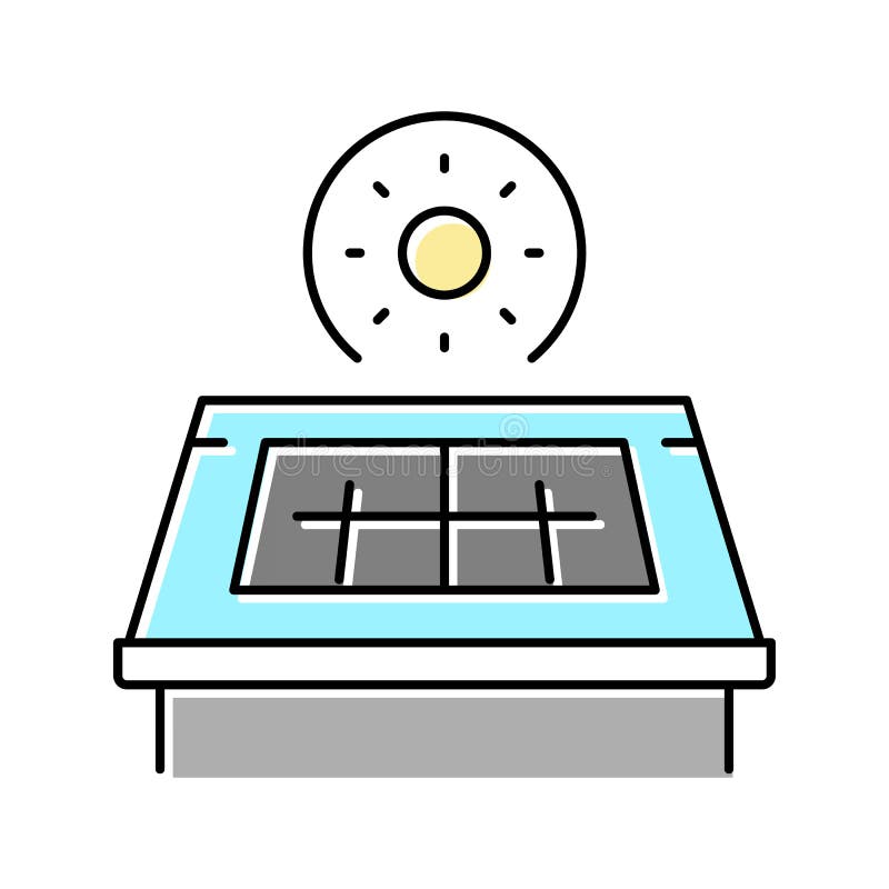 Solar Panel Installation Color Icon Vector Illustration Stock Vector ...