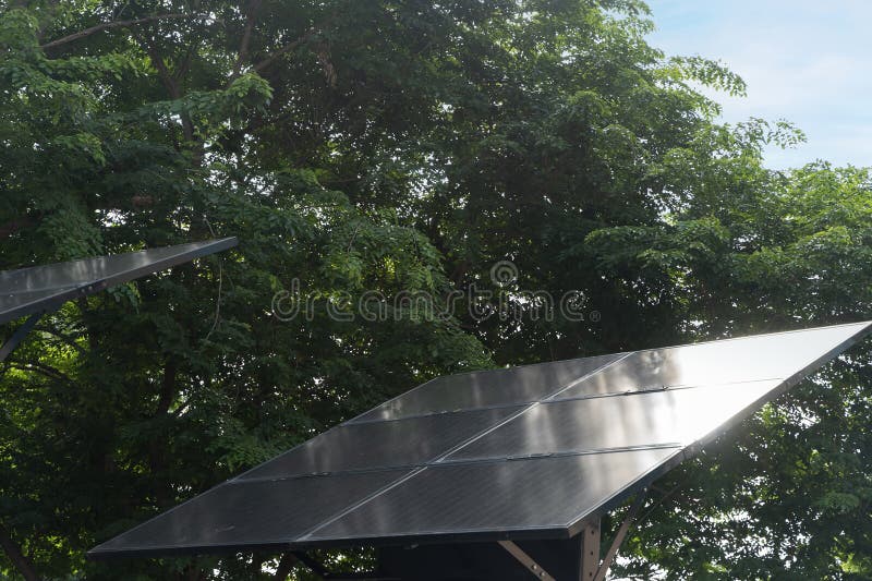 Solar Panel Installation Generating Renewable Energy in Outdoor ...