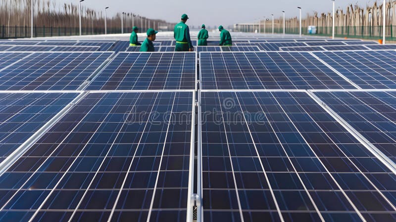 Solar Panel Installation stock image. Image of array - 375219013