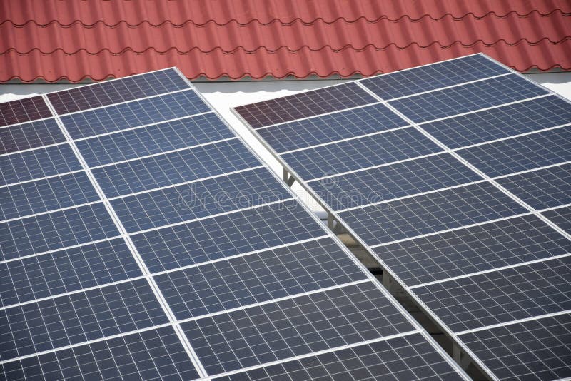 Solar Panel Installed on Top of HDB Block in Singapore Stock Image ...