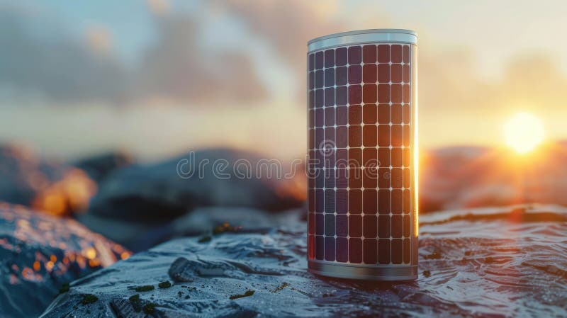 Solar Panel Integration in a Battery Pack, Showcasing Sustainable ...