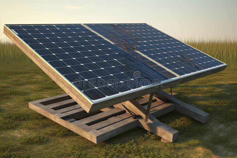 Solar Panel Isolated. 3D Rendering Stock Illustration - Illustration of ...