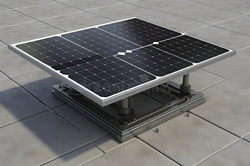 Solar Panel Isolated. 3D Rendering Stock Illustration - Illustration of ...