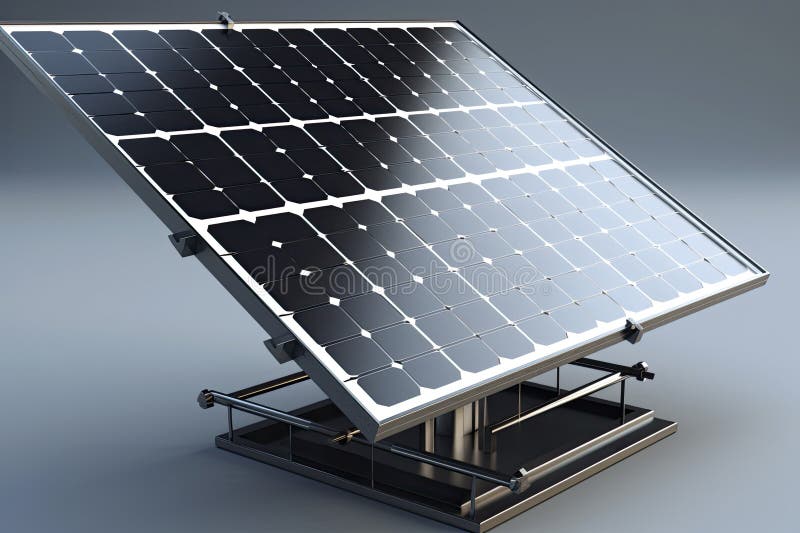 Solar Panel Isolated. 3D Rendering Stock Illustration - Illustration of ...