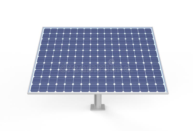 Solar Panel Isolated on White Background. Solar Cell. 3D Illustrating ...