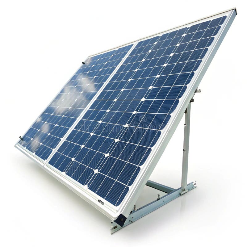 Solar Panel Isolated on White Background Stock Illustration ...
