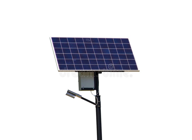 Solar Panel Isolated on White Background Stock Image - Image of ...