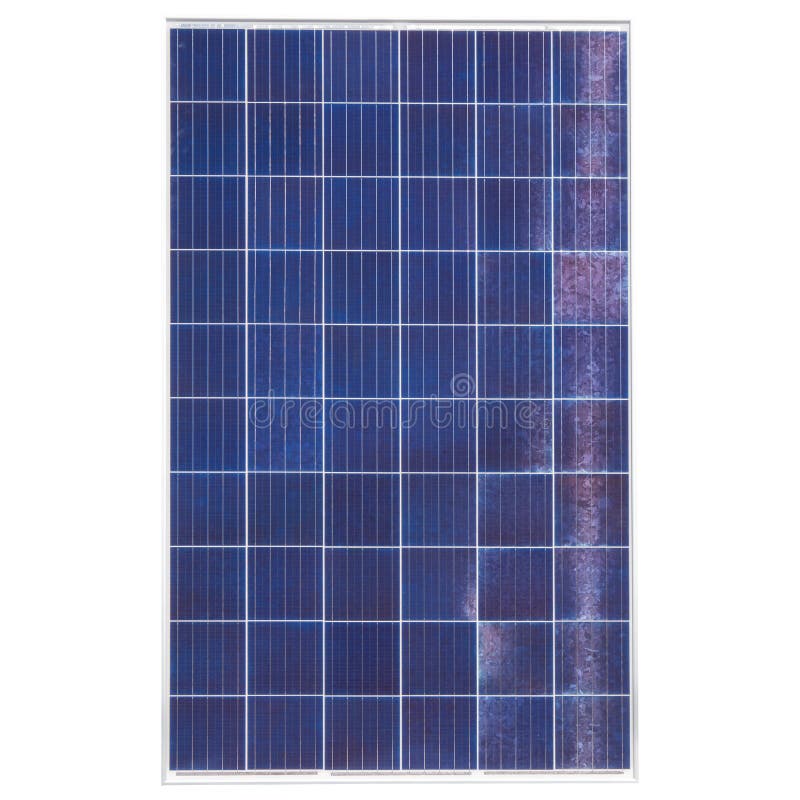 Solar Panel Isolated on White with Clipping Path. Stock Photo - Image ...