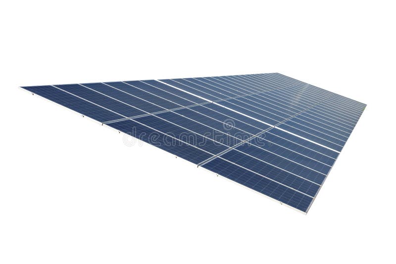 Solar Panel Isolated on White Stock Image - Image of background, panel ...