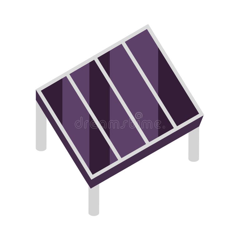 Solar panel isometric stock vector. Illustration of electricity - 258091645