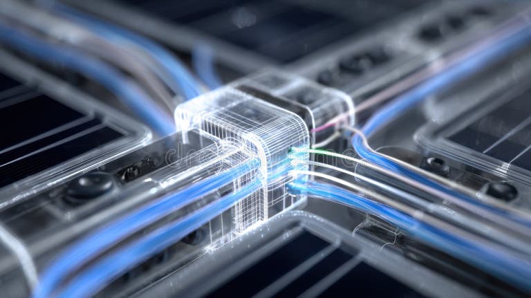 Solar Panel Junction Box, Exploring Energy Conversion in Space Stock ...