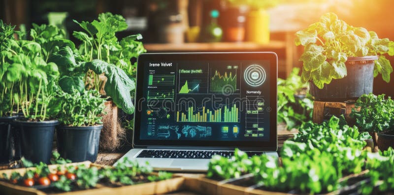 With a Solar Panel and Laptop Showing Sustainability and Efficiency ...