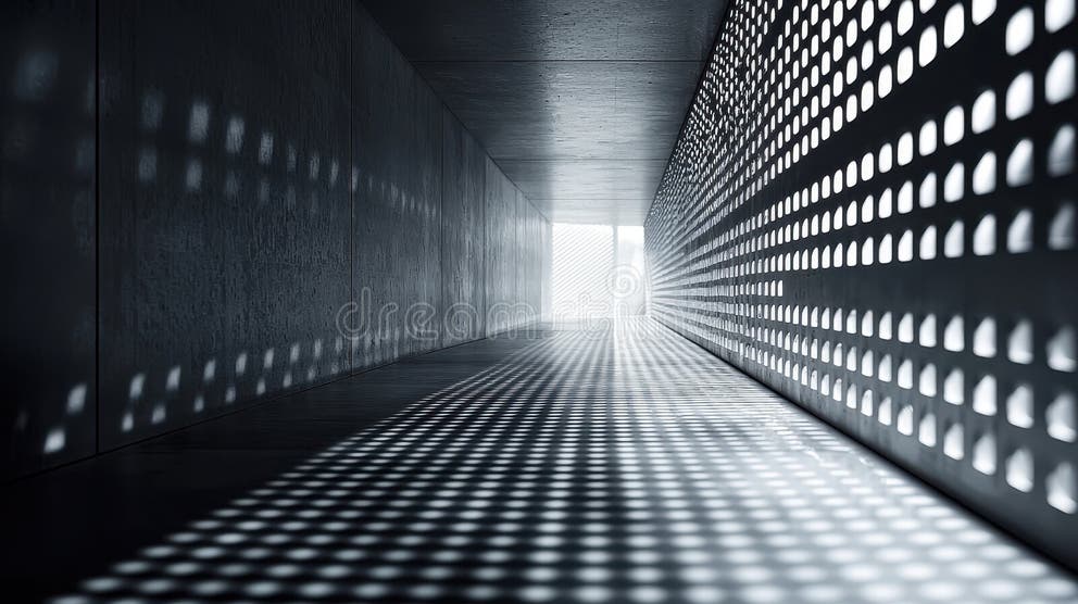 Solar Panel Layout Geometric Perforated Wall Creating Dramatic ...