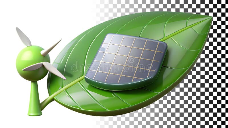 Solar Panel Leaf, Eco Energy Sustainable Power Png Transparent Image ...