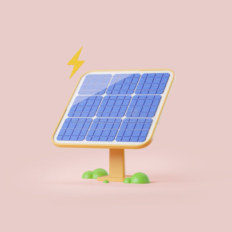 Solar Panel on Light Background Stock Illustration - Illustration of ...