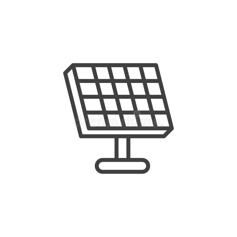 Solar panel line icon stock vector. Illustration of icon - 247026322