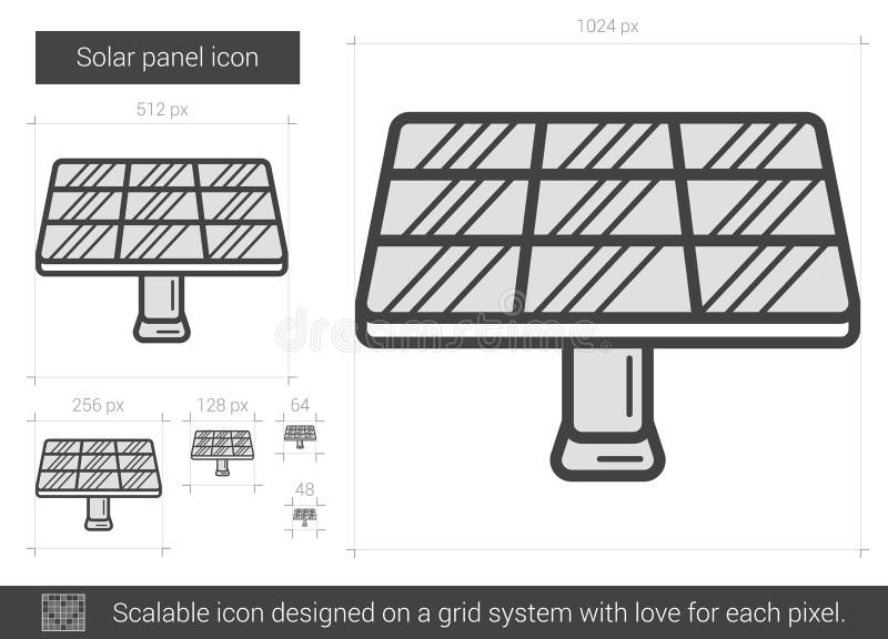 Solar Panel Line Drawing Stock Illustrations – 729 Solar Panel Line ...