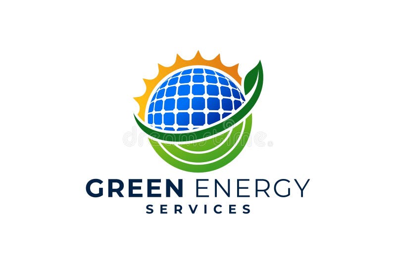 Solar Panel Logo Design. Photovoltaic Component. Green Energy. Stock ...