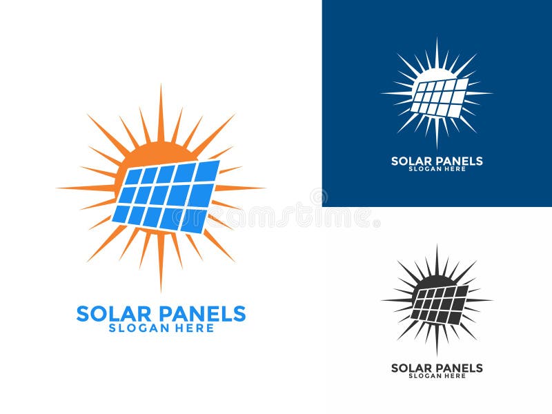 Solar Panel Logo Vector Design. Sun Solar Energy Logo Icon Vector ...