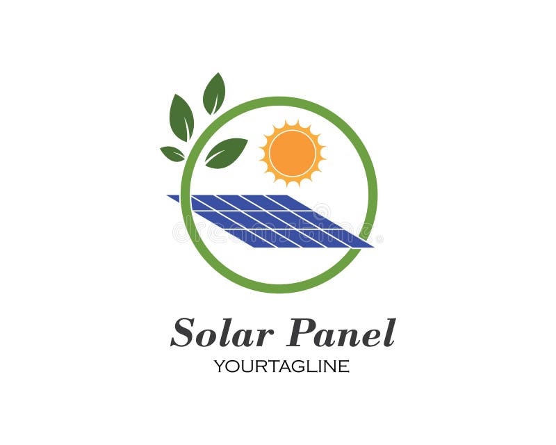 Solar Panel Logo Vector Icon of Natural Energy Stock Vector ...