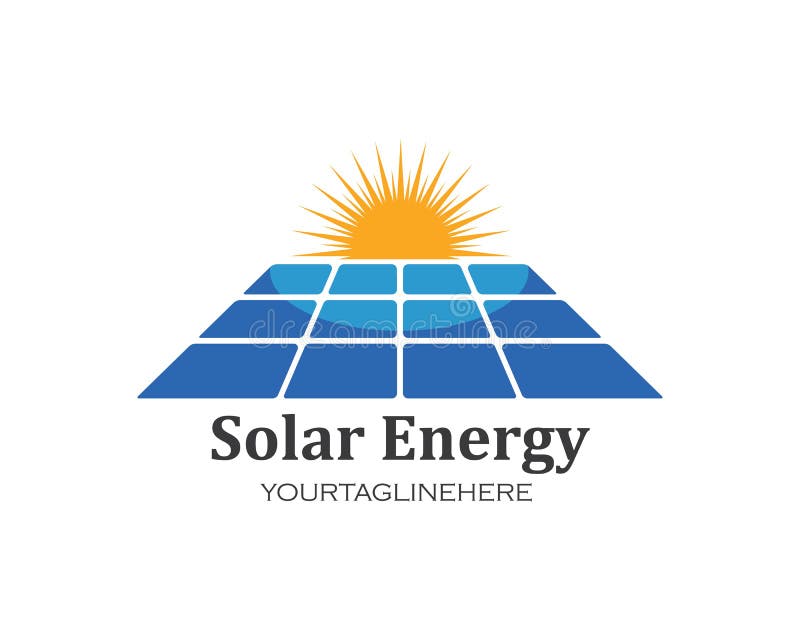 Solar Panel Logo Vector Icon of Natural Energy Stock Vector ...