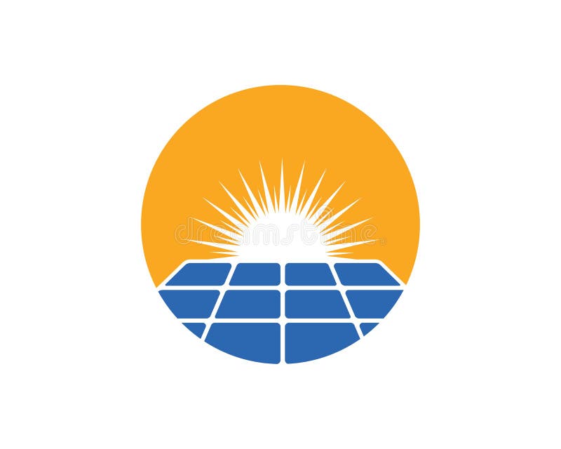 Solar Panel Logo Vector Icon of Natural Energy Stock Vector ...