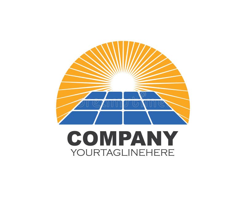 Solar Panel Logo Vector Icon of Natural Energy Stock Vector ...