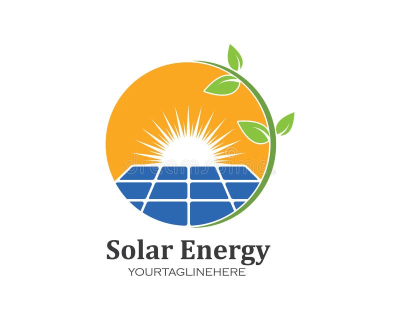Solar Panel Logo Vector Icon of Natural Energy Stock Vector ...