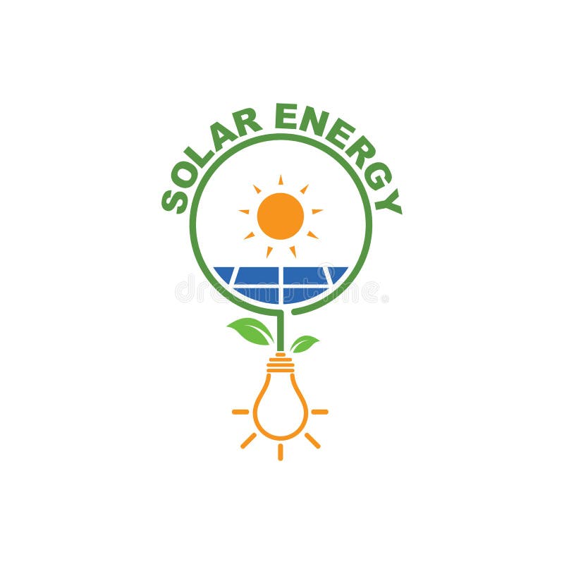 Solar Panel Logo Vector Icon of Natural Energy Stock Vector ...