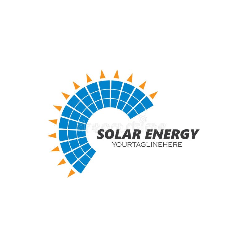 Solar Panel Logo Vector Icon of Natural Energy Stock Vector ...