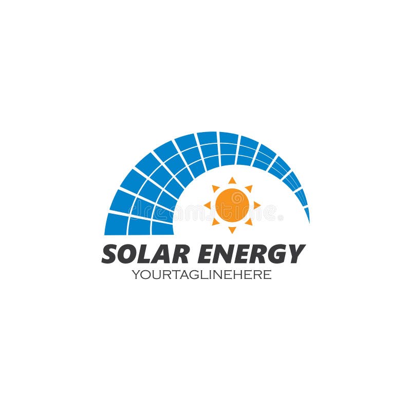 Solar Panel Logo Vector Icon of Natural Energy Stock Vector ...