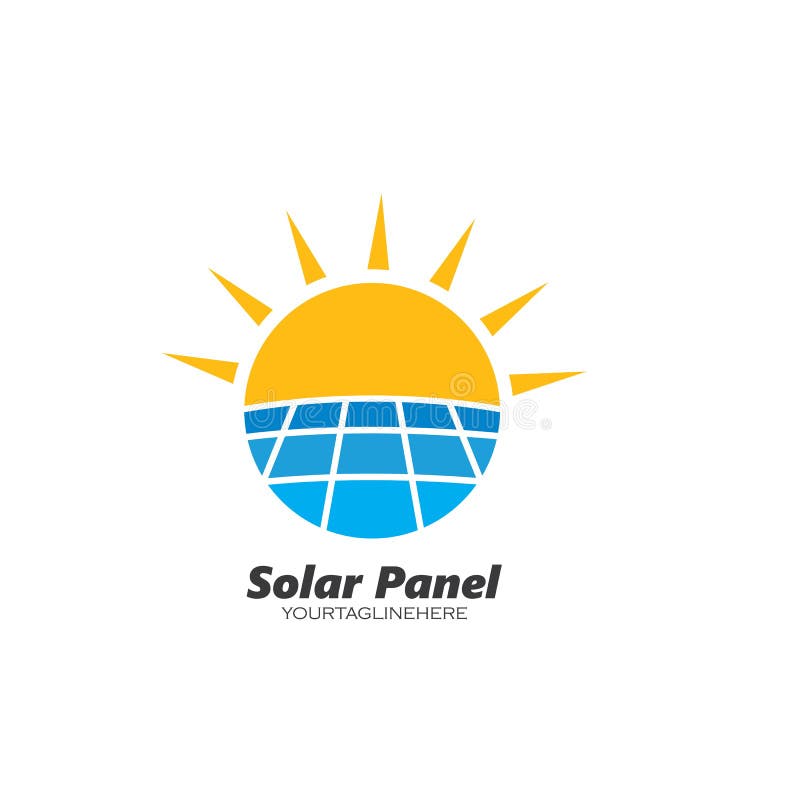 Solar Panel Logo Vector Icon of Natural Energy Stock Vector ...