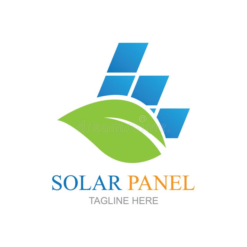 Solar Panel Logo Vector Icon of Natural Energy Design Stock Vector ...