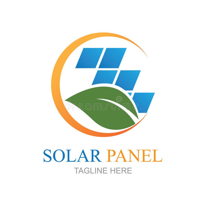 Solar Panel Logo Vector Icon of Natural Energy Design Stock Vector ...