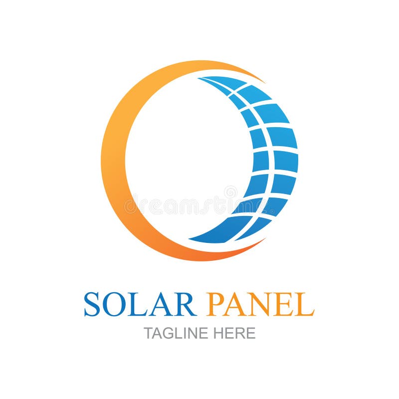 Solar Panel Logo Vector Icon of Natural Energy Design Stock Vector ...