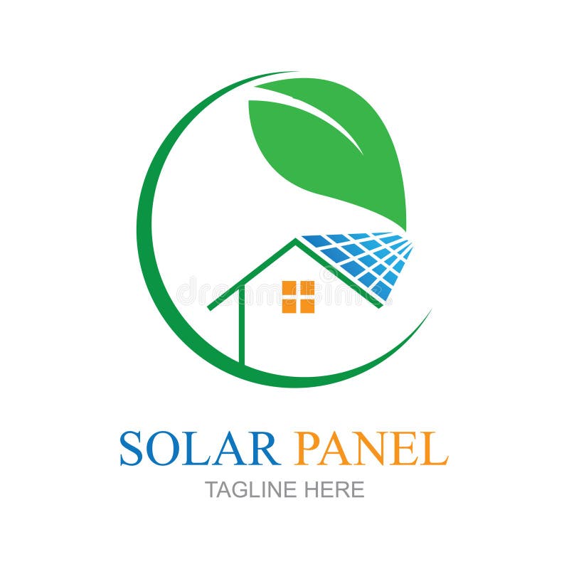 Solar Panel Logo Vector Icon of Natural Energy Design Stock Vector ...