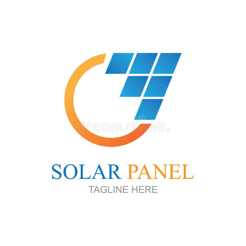 Solar Panel Logo Vector Icon of Natural Energy Design Stock Vector ...