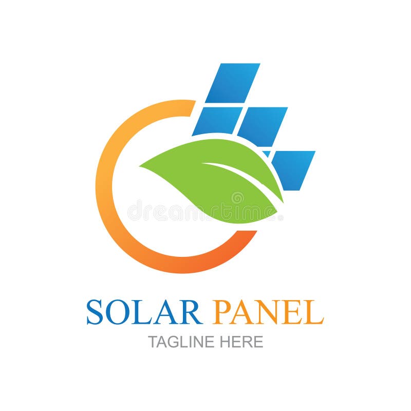 Solar Panel Logo Vector Icon of Natural Energy Design Stock Vector ...