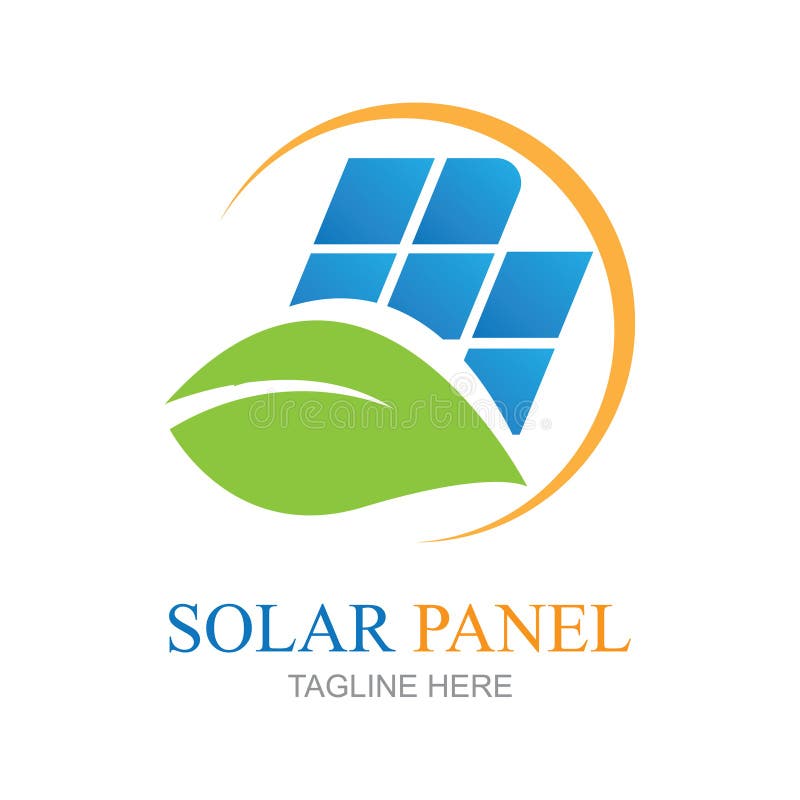 Solar Panel Logo Vector Icon of Natural Energy Design Stock Vector ...