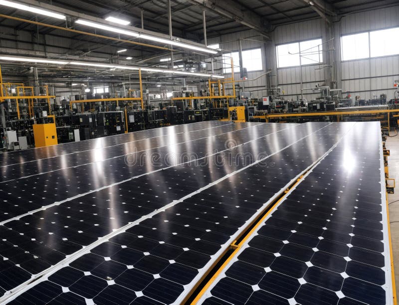 Solar Panel Manufacturing Facility Showcasing Advanced Technology in ...