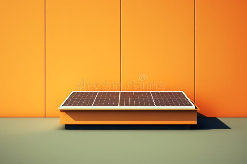 Solar Panel on Minimal Style Background. Technology Solar Cell. View of ...