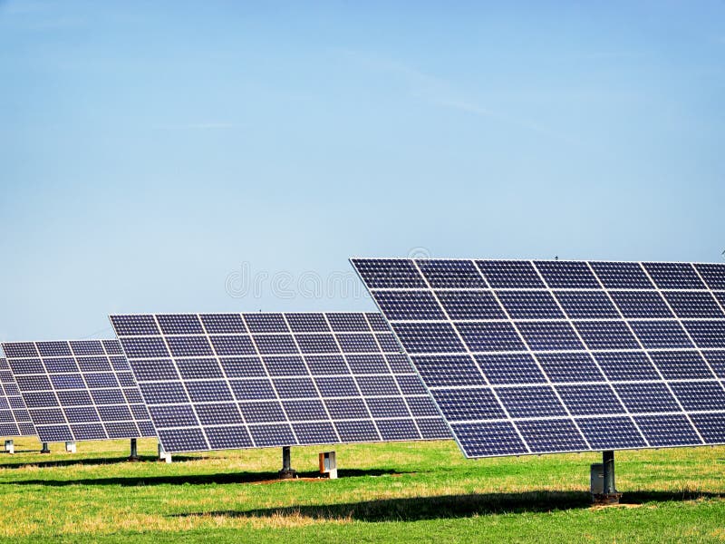 Solar panel stock photo. Image of meadow, view, clear - 31188804