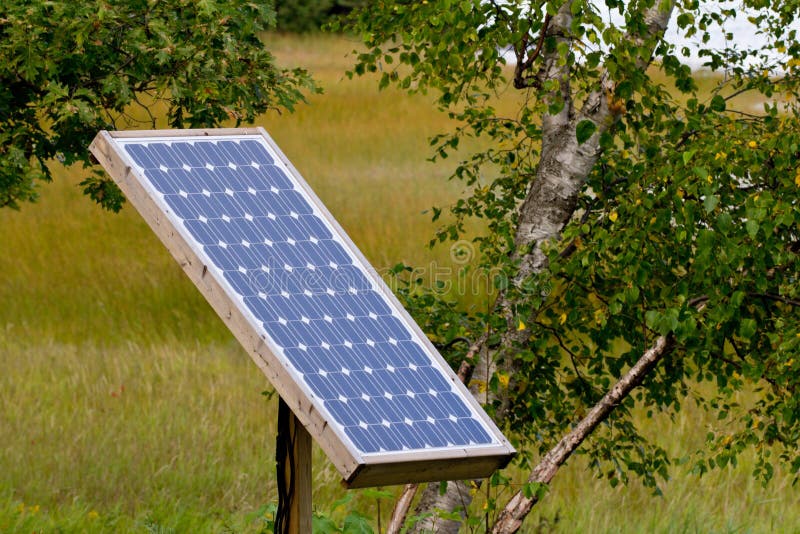 Solar Panel in Natural Setting Stock Photo - Image of electricity ...