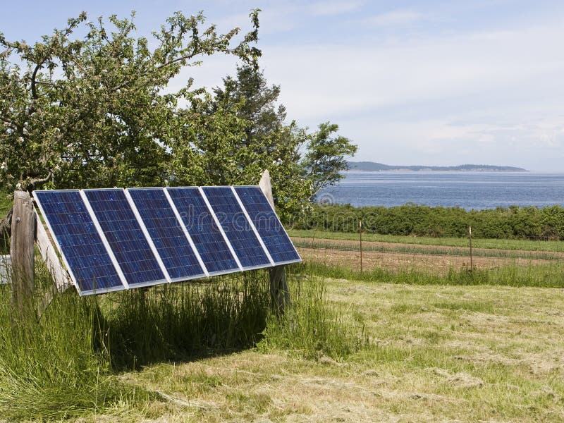 Solar Panel Near Water stock photo. Image of panel, water - 5758476