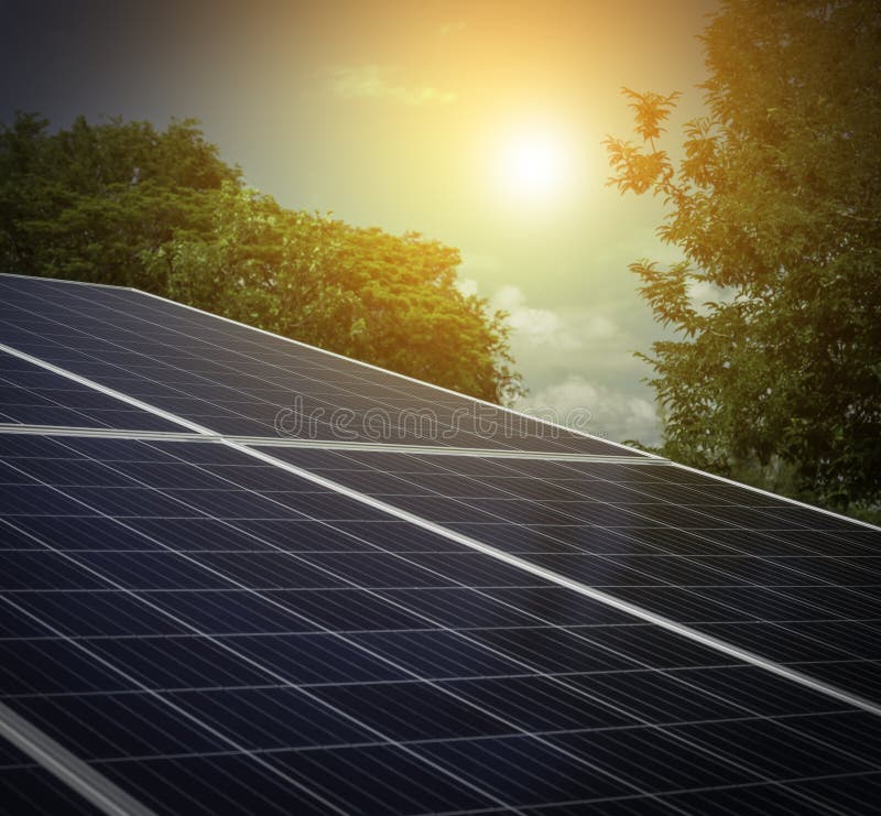 Solar panel in outdoor stock photo. Image of electric - 189817694
