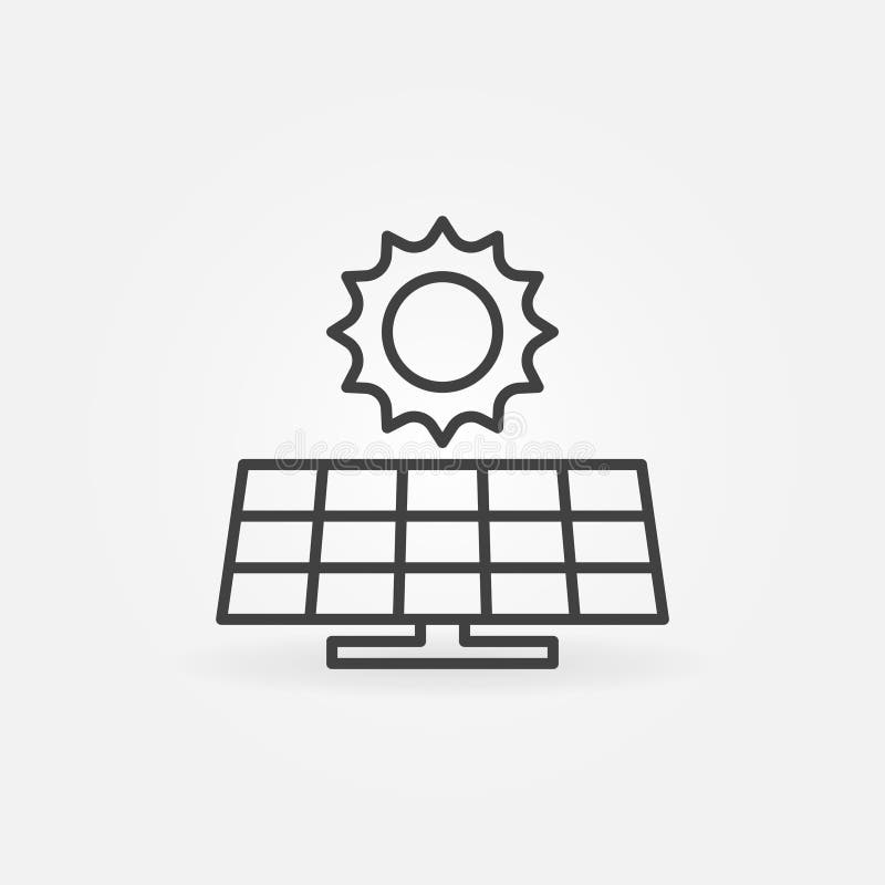 Solar Panel Outline Vector Renewable Energy Concept Icon Stock Vector ...