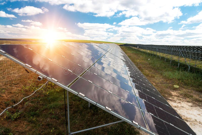 Solar Panels, Photovoltaics, Alternative Electricity Source. View of a ...