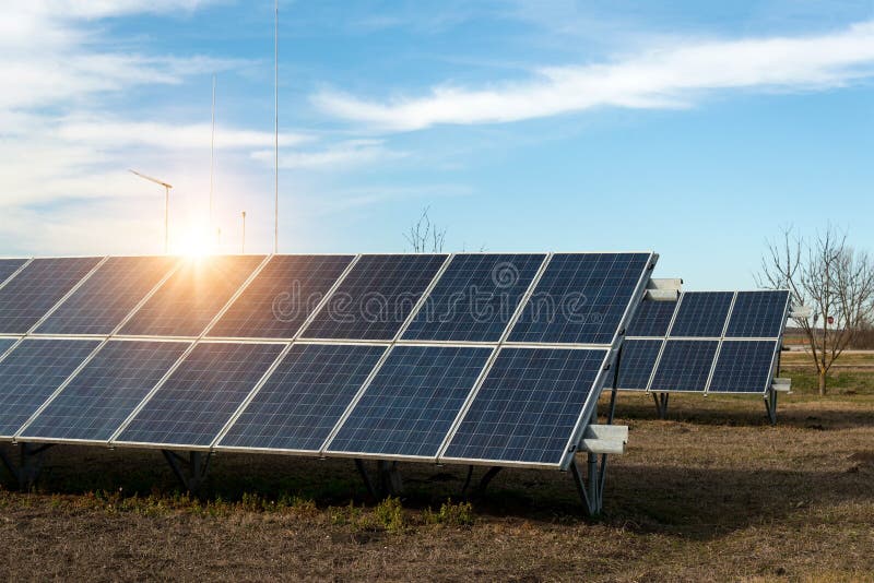 Solar Panel, Photovoltaic, Alternative Electricity Source Stock Photo ...