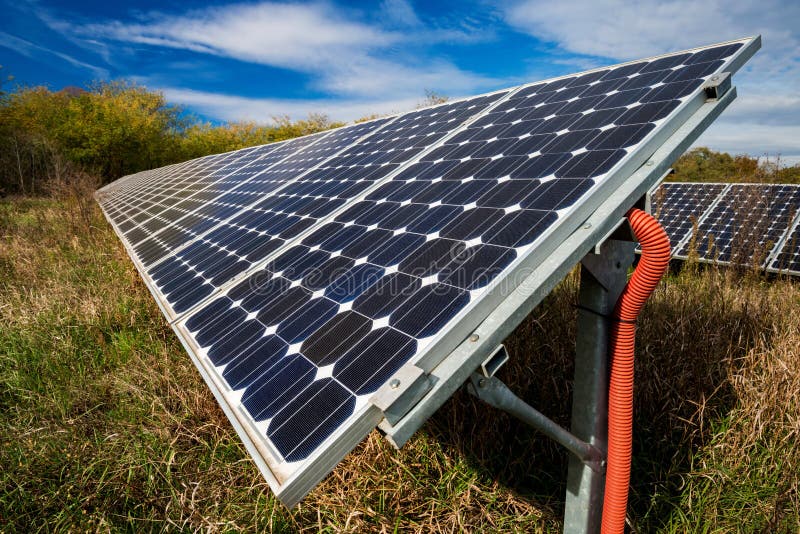 Solar panel, photovoltaic stock photo. Image of ecological - 81669830